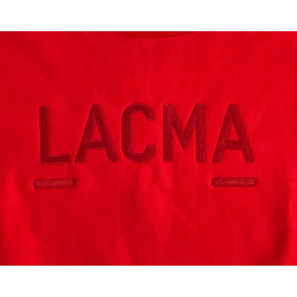 LACMA Red Embroidered Champion Sweatshirt – LACMA Store
