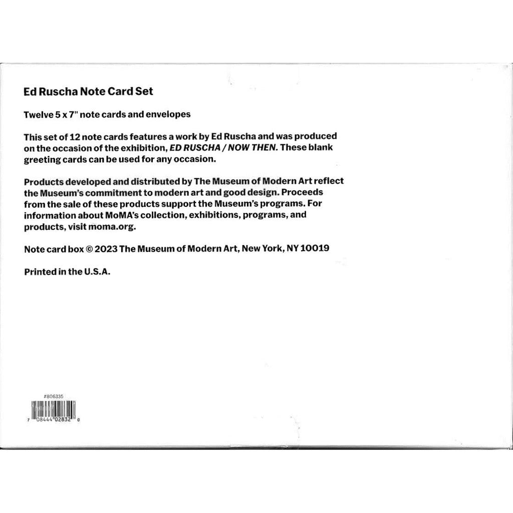 Ed Ruscha Note Cards Set of 8 – LACMA Store