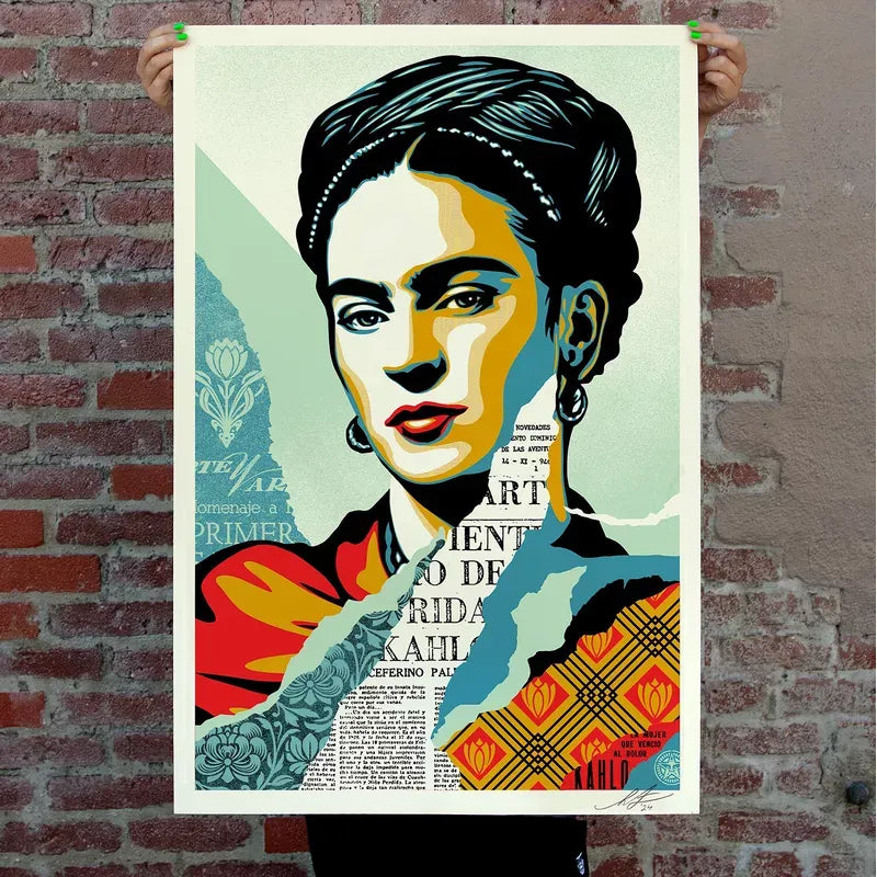 Obey 'Frida Kahlo: The Woman Who Defeated Pain' Offset Lithograph ...